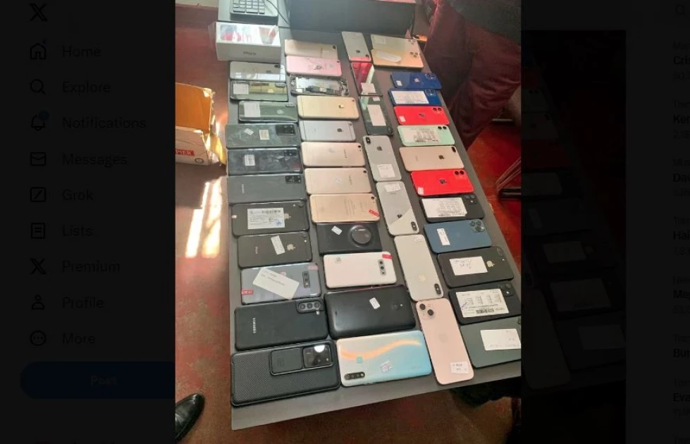 42 stolen phones seized at a Nairobi repair shop