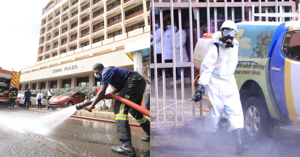 Nairobi County's Green Army cleans up, fumigates Stima Plaza after ...