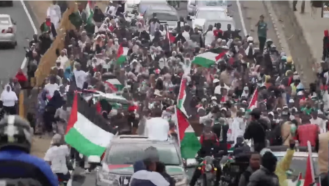 Hundreds protest in Nairobi, call on world leaders to act on Gaza crisis